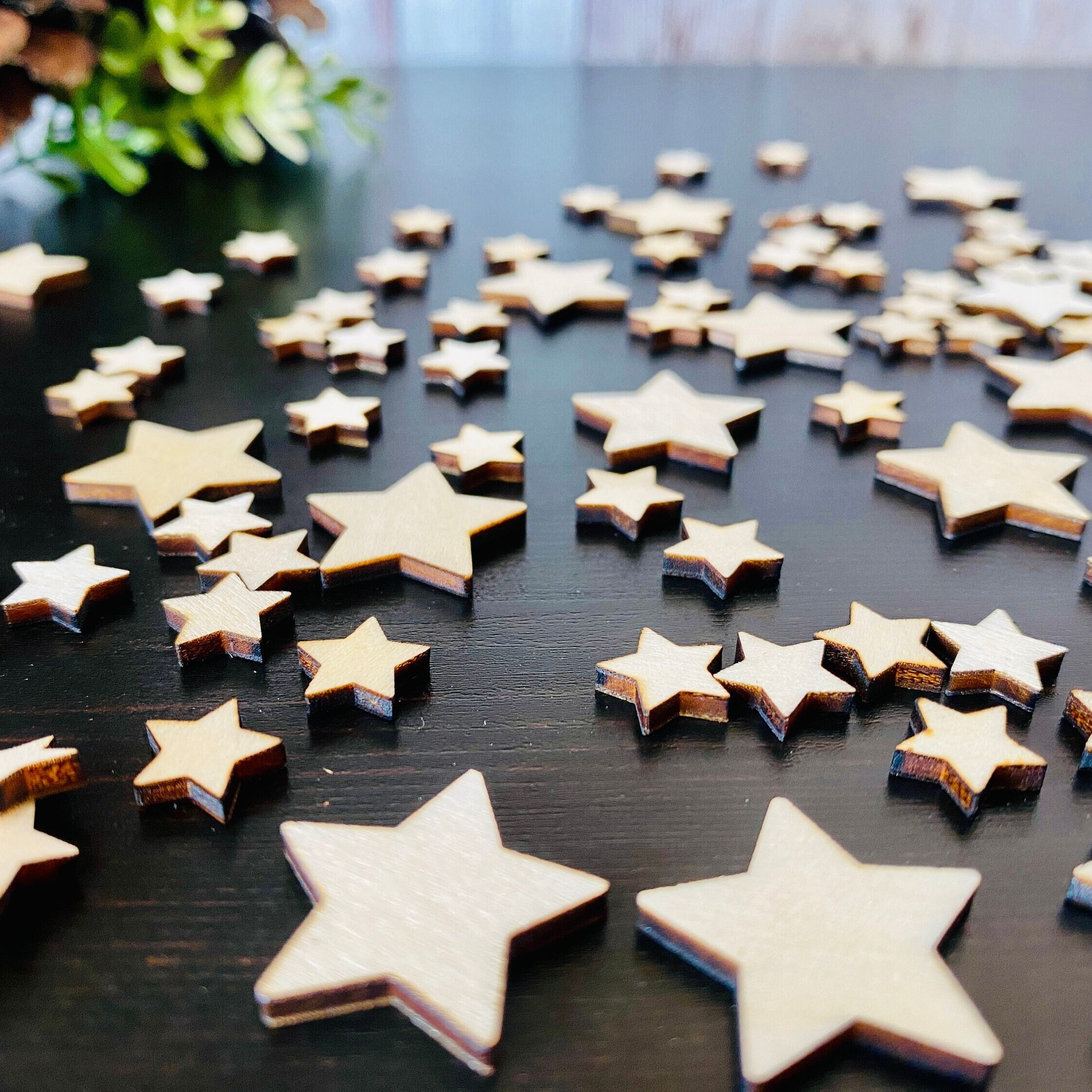 Mini Stars Wood Confetti: Perfect for DIY Crafts & Festive Decor Wood ...