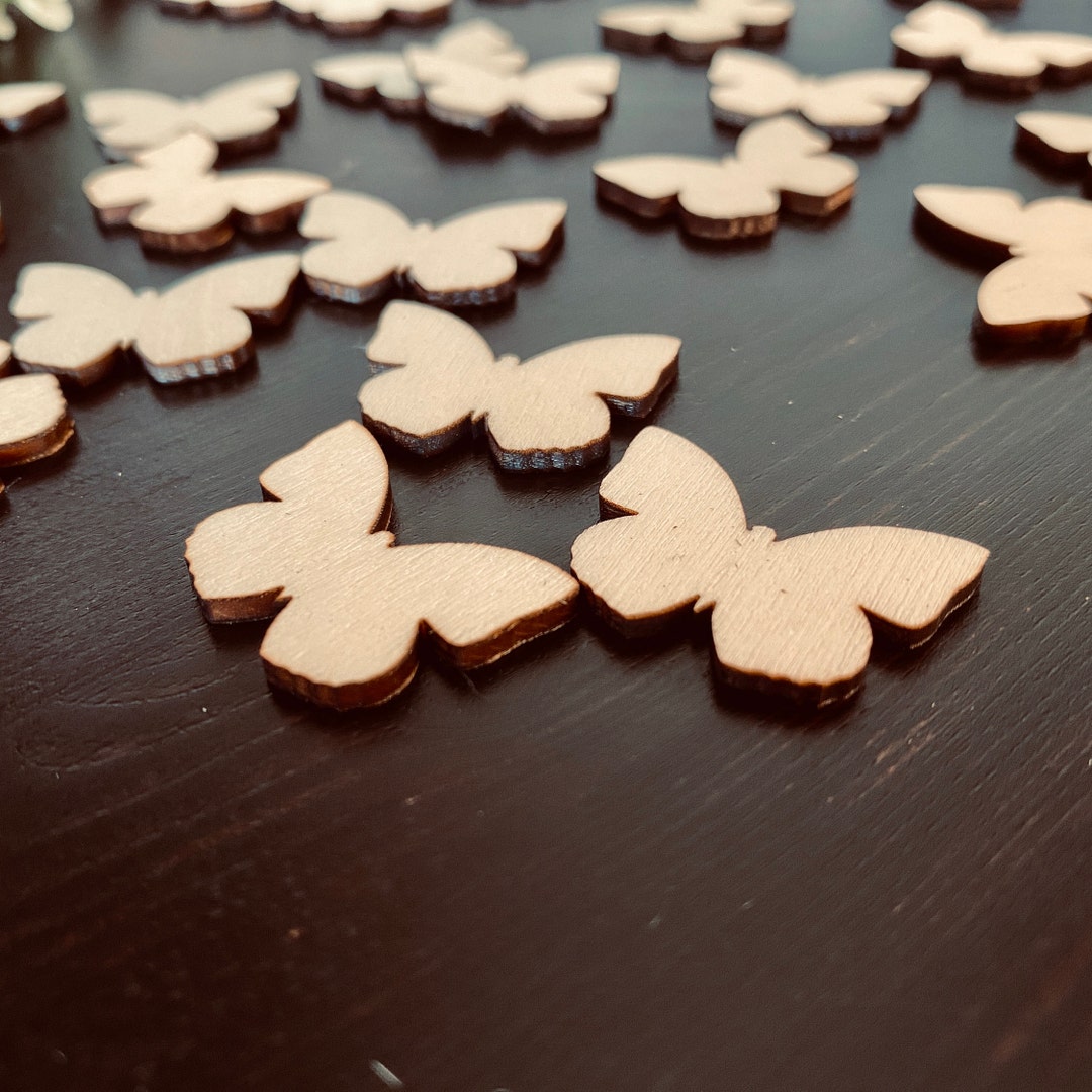 Mini Butterfly Wood Cutouts 50 Pcs Tiny Butterfly, Confetti Table ...