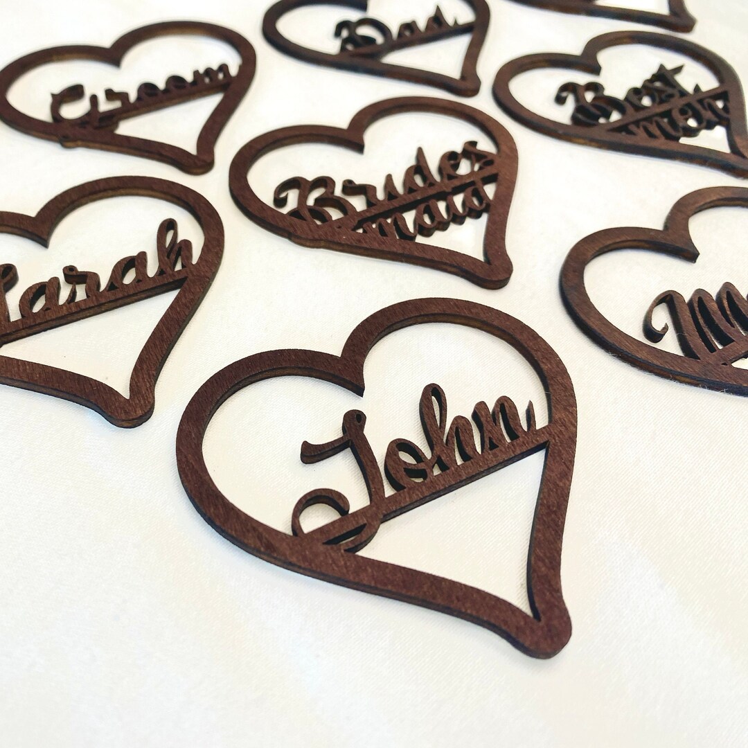 Personalized Wooden Place Cards Name Place for Wedding Rustic Wedding ...