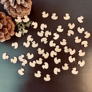 Mini Duck Table Confetti 50 PCS Unfinished Wood Cutouts, for Table ...