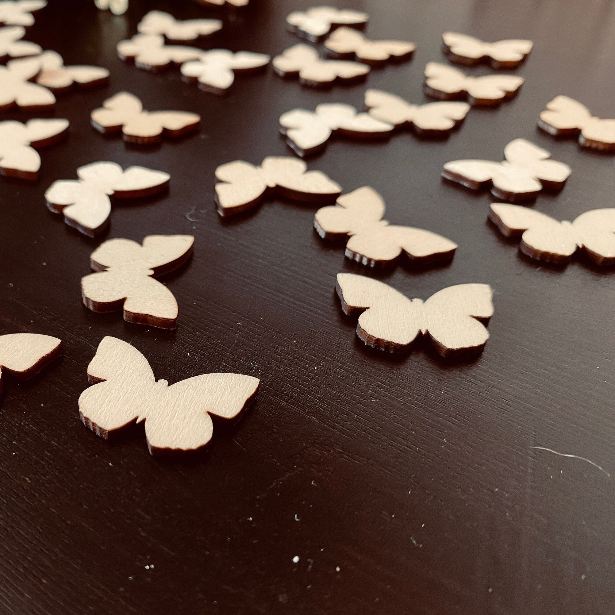 Mini Butterfly Wood Cutouts 50 Pcs Tiny Butterfly, Confetti Table ...