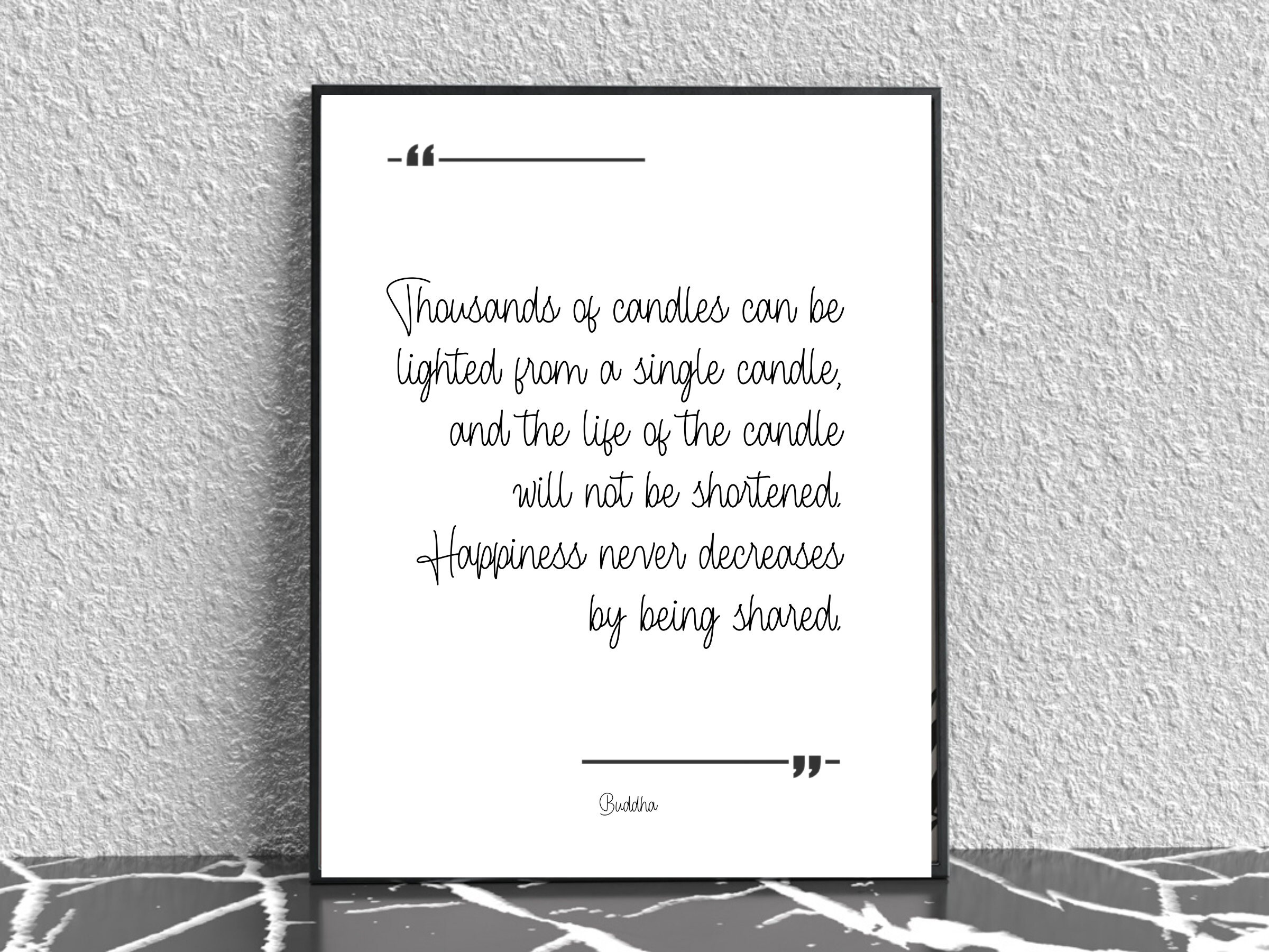 Thousands of Candles - Buddha - Printable Wall Art - 2 Versions ...