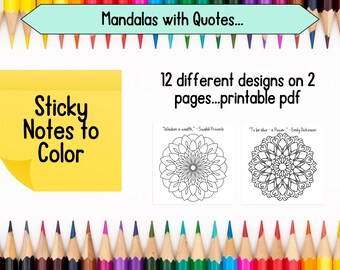 Printable Sticky Notes Minimalist Design 3x3 Inch Sticky - Etsy