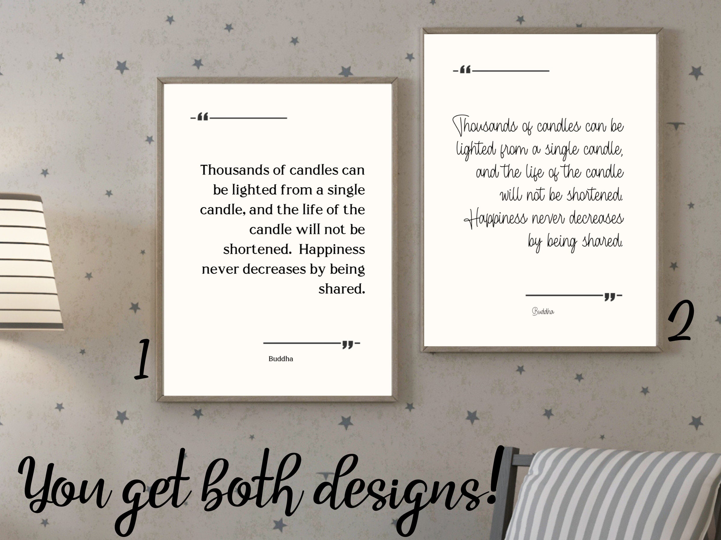 Thousands of Candles - Buddha - Printable Wall Art - 2 Versions ...