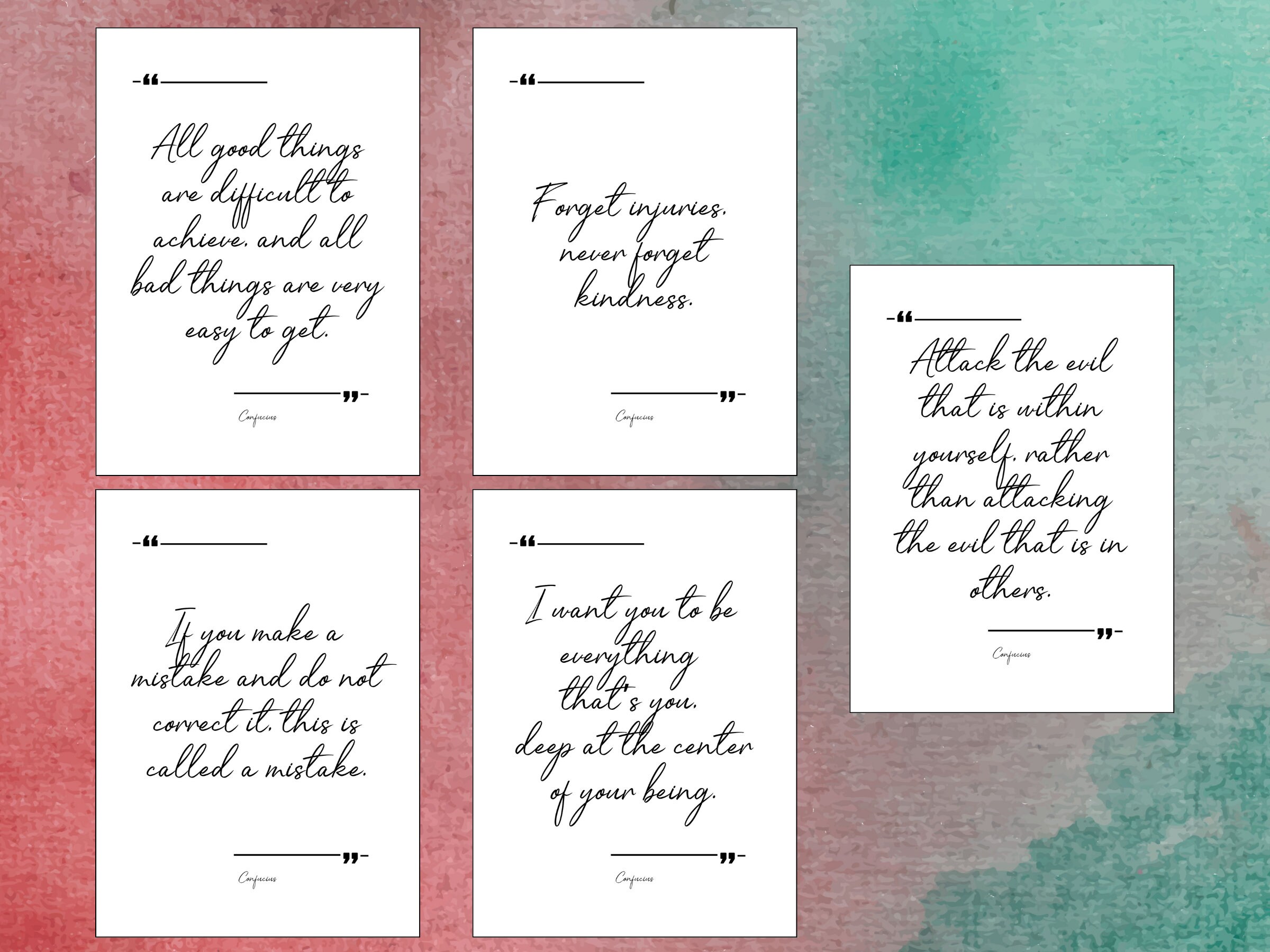 20 Confucius Printable Quotes, Printable Wall Art, Digital Quotes ...