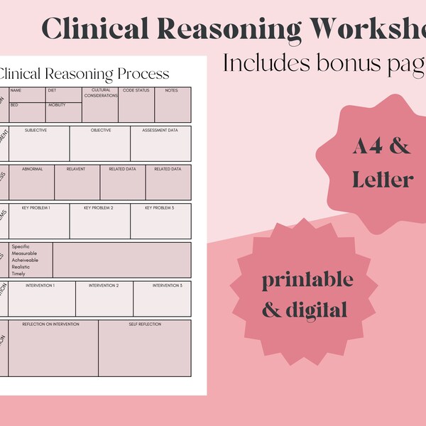 Nursing Student Clinical Worksheet - Etsy