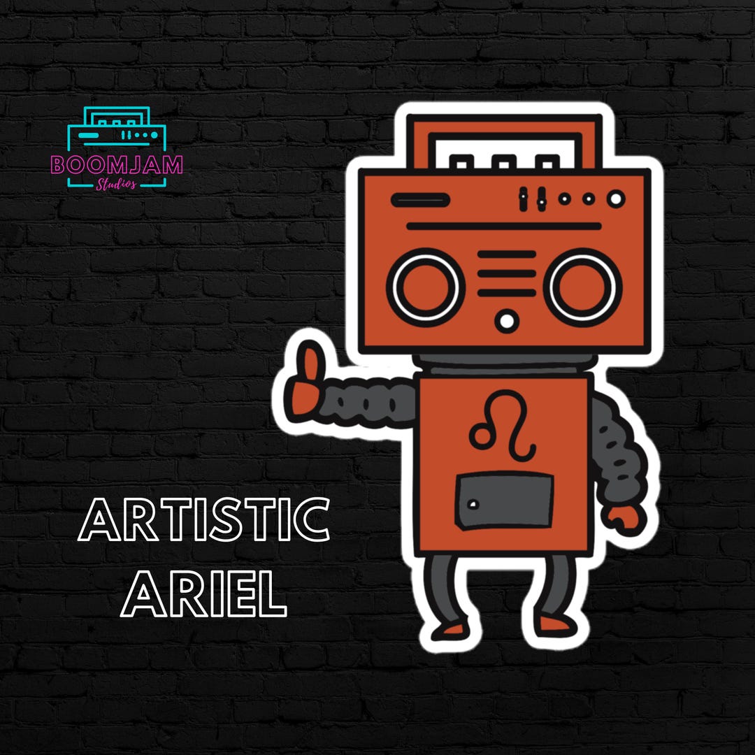 Boombot Sticker Ariel Leo Vinyl Sticker Planner Sticker Laptop Sticker ...