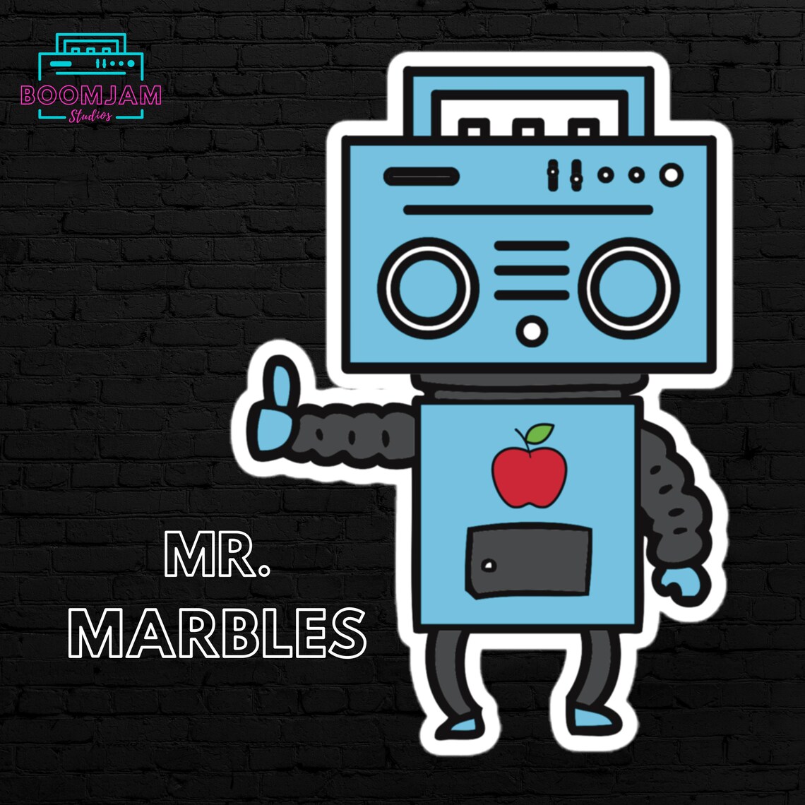 Boombot Sticker Mr. Marbles Teacher Vinyl Sticker Planner Sticker ...