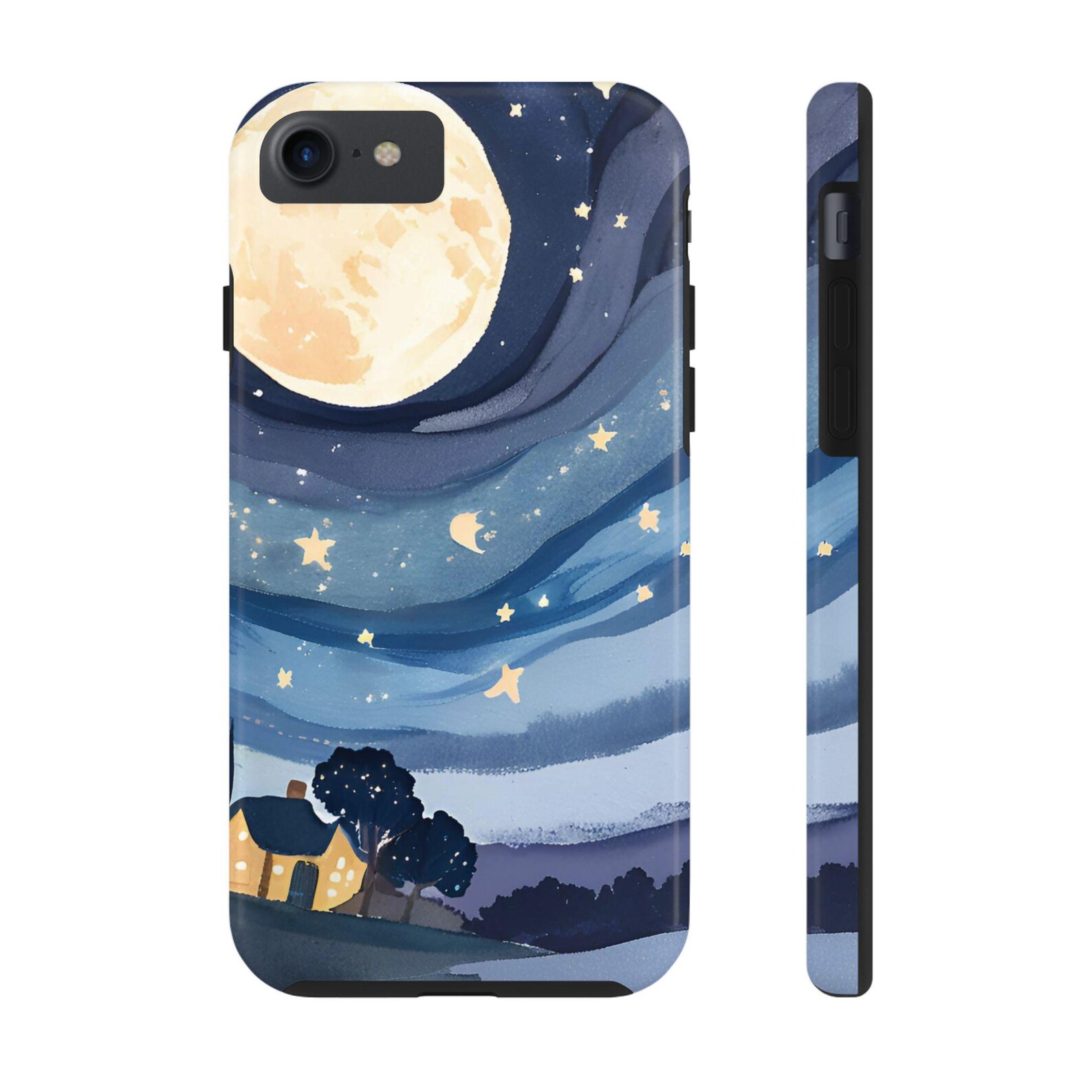 Starry Night With Moon Tough Phone Cases Starry Night Phone Case Gift ...