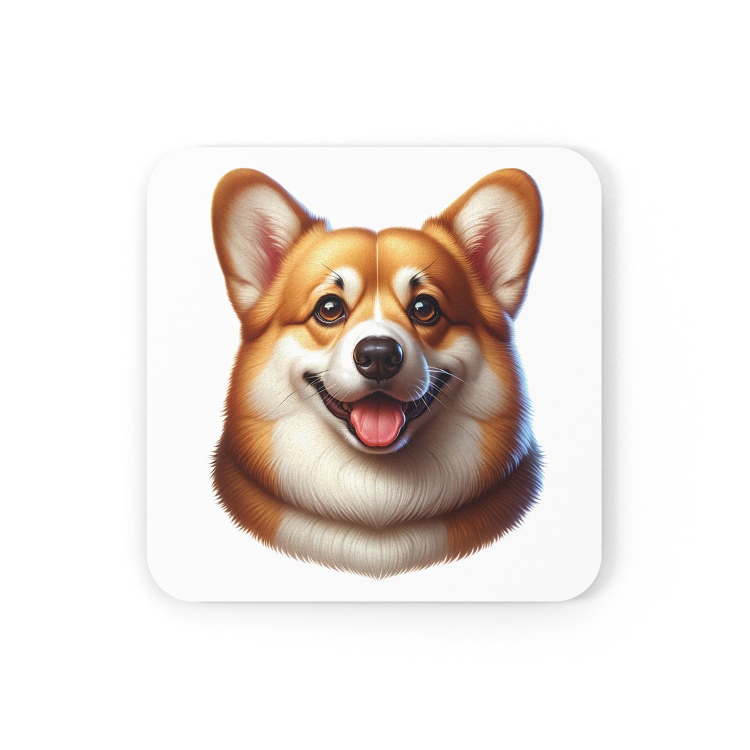 Corgi Cork Back One Piece Coaster, Corgi Gift Coaster, Gift Corgi ...