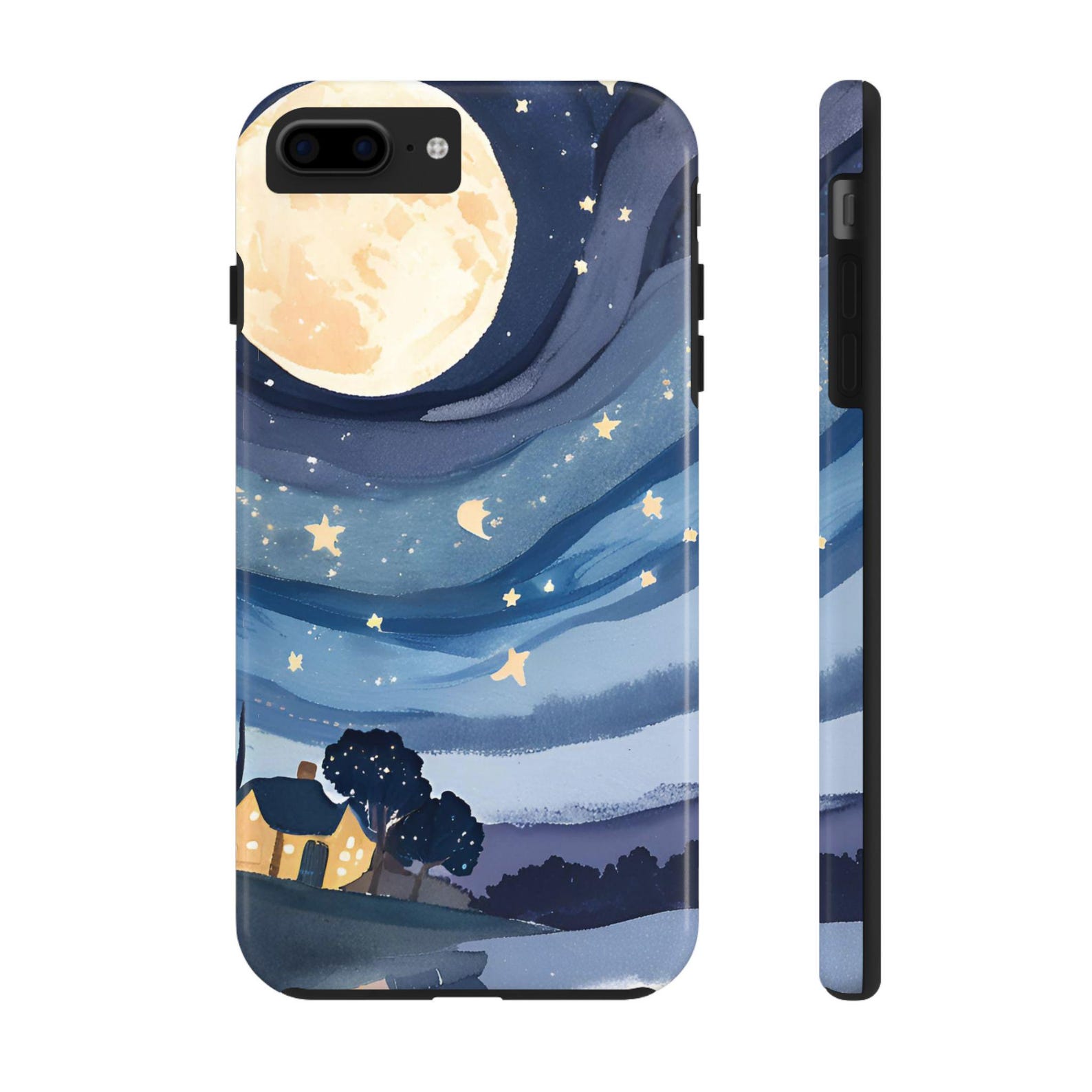 Starry Night With Moon Tough Phone Cases Starry Night Phone Case Gift ...
