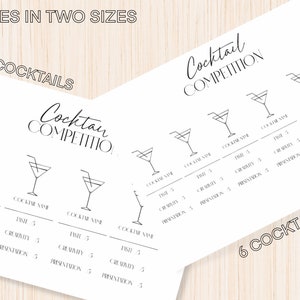 Cocktail Competition Score Card, Instant Download Cocktail Wars - Etsy