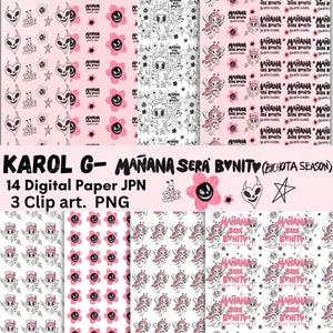 Manana Sera Bonito Bichota Season Digital Papers, Karol G Backgrounds ...
