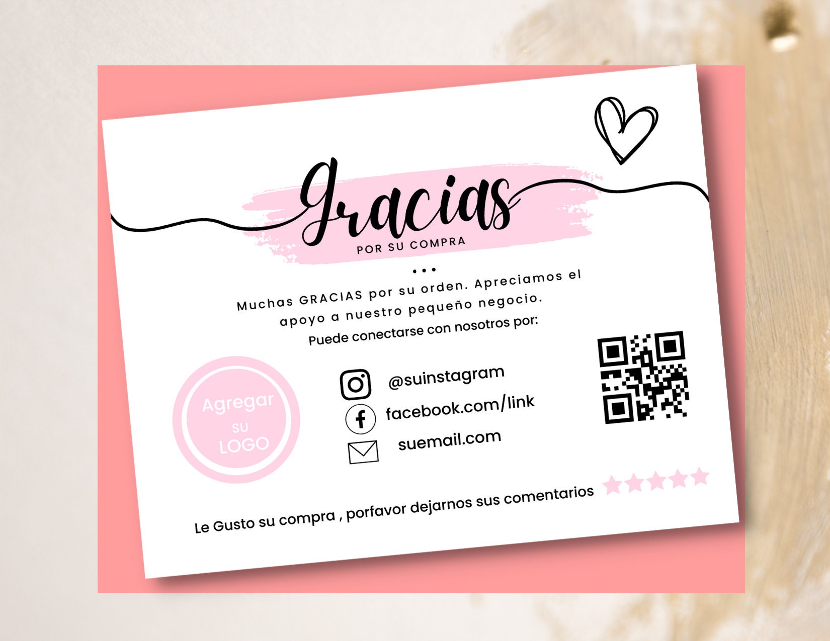 Ejemplos De Tarjetas De Agradecimiento Comerciales 100 Tarjetas