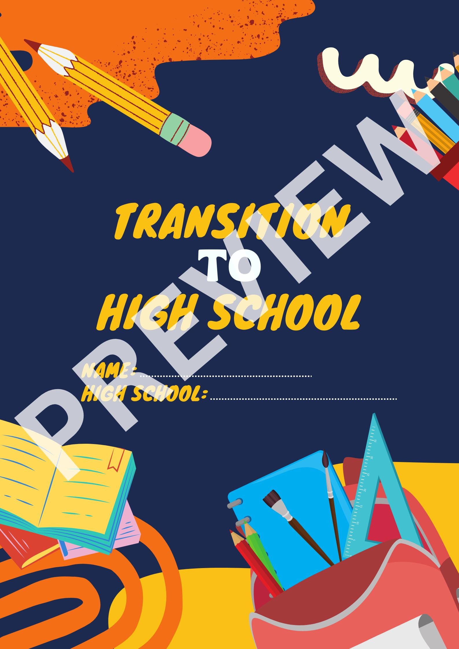 Student Transition to High School Activity Booklet - Etsy