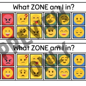 Zones of Regulation Check-in Chart + Calming Tools, Understanding ...