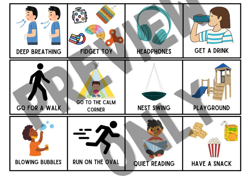 Zones of Regulation Check-in Chart + Calming Tools, Understanding ...