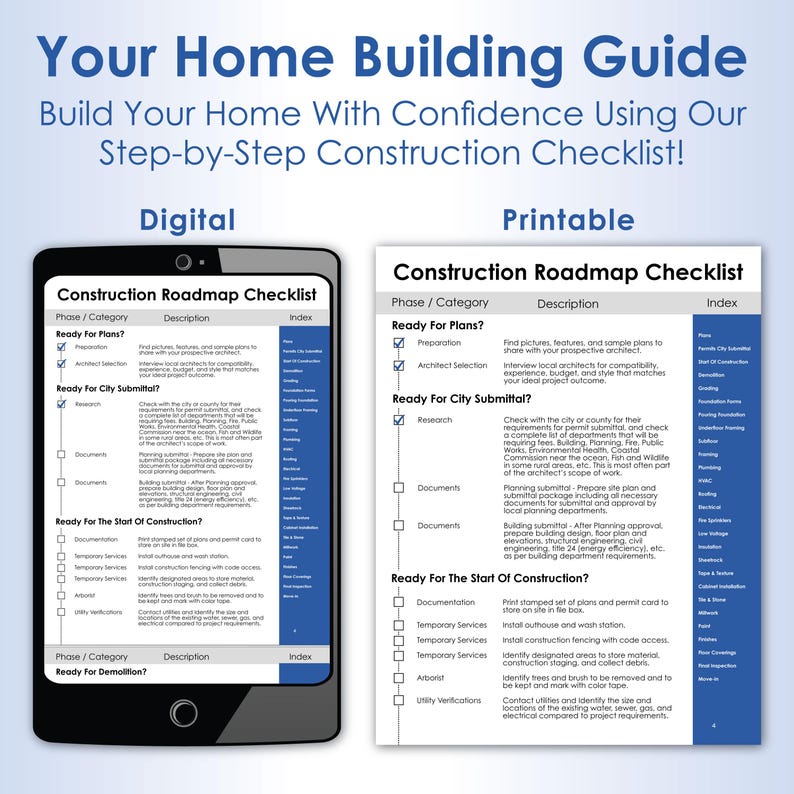 Ultimate Construction Roadmap Checklist – Step-by-step Guide for First ...