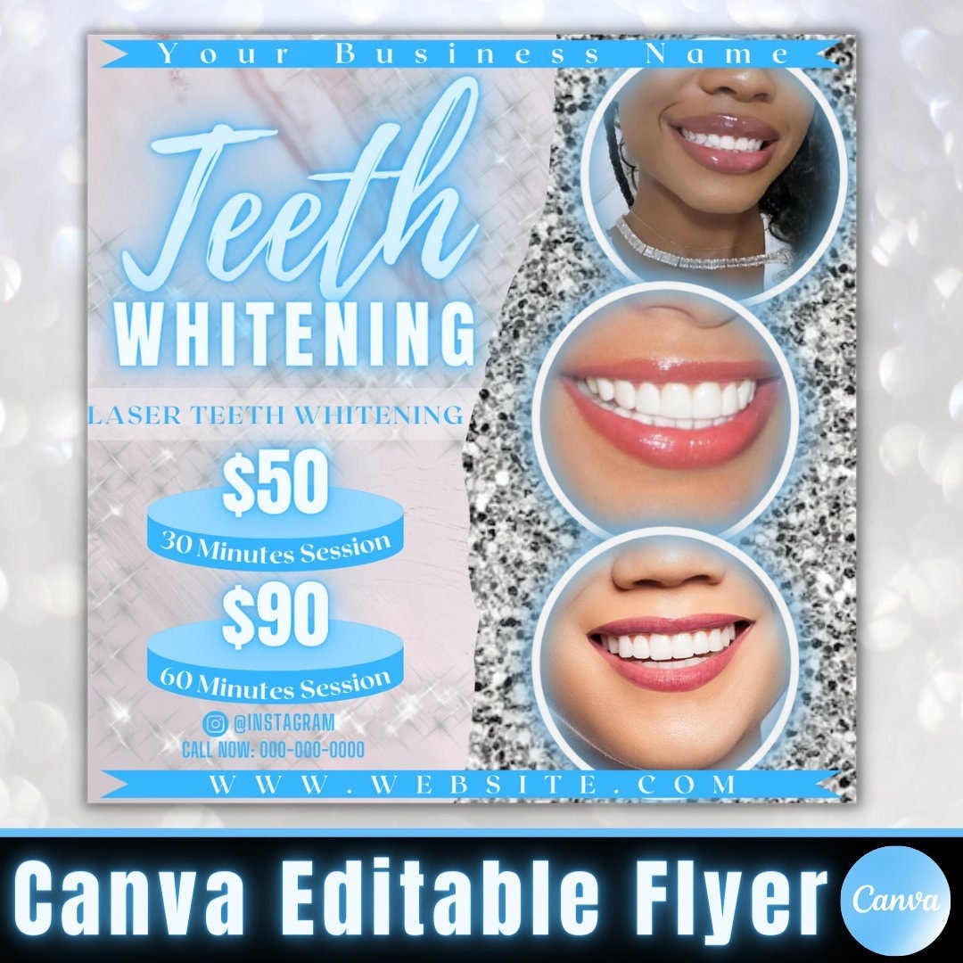 Teeth Whitening Flyer Whitening Post Teeth Whitening Marketing Teeth ...