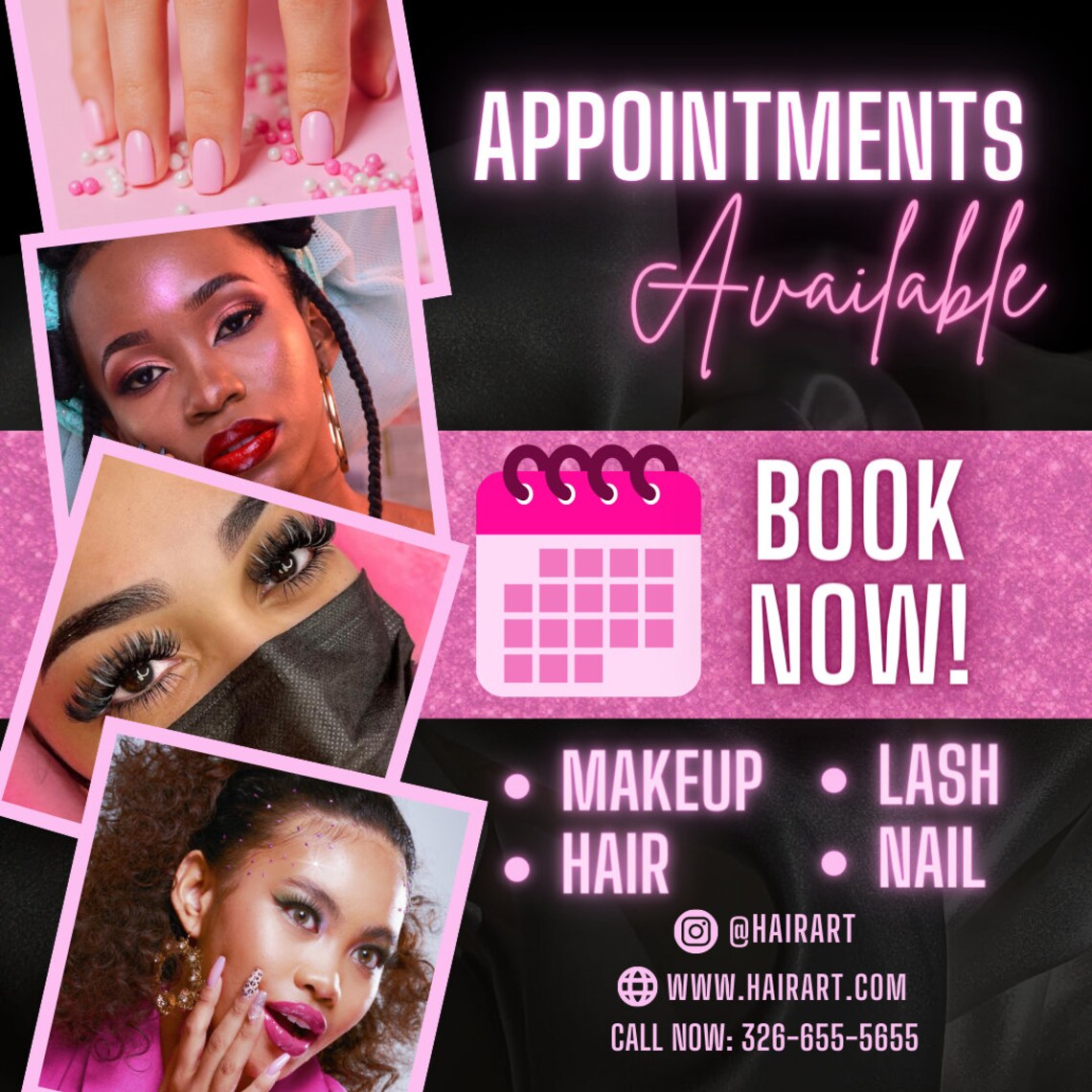 Editable Appointments Available Flyer DIY Book Now Social - Etsy