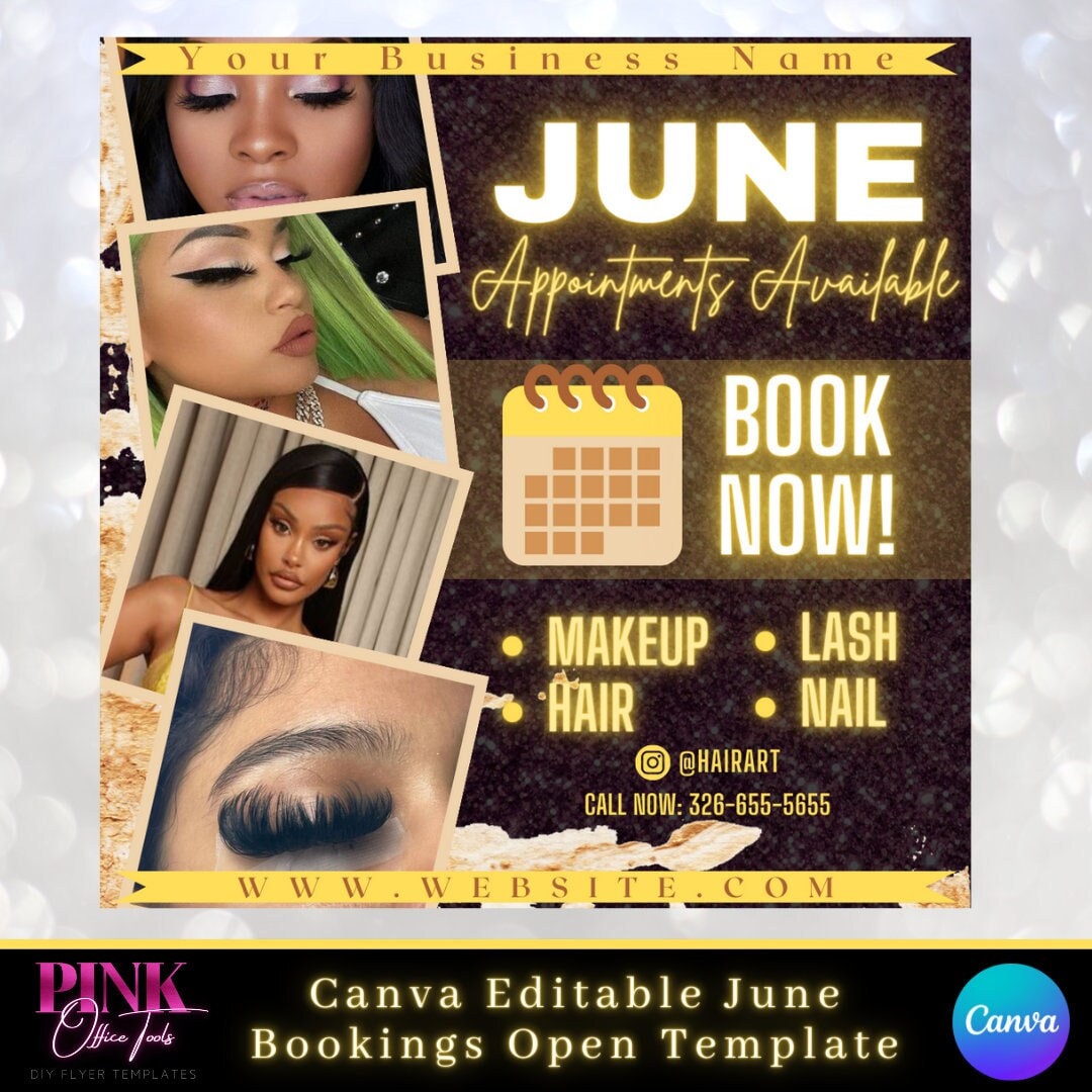 Editable June Book Now Flyer Design Template / DIY - Etsy