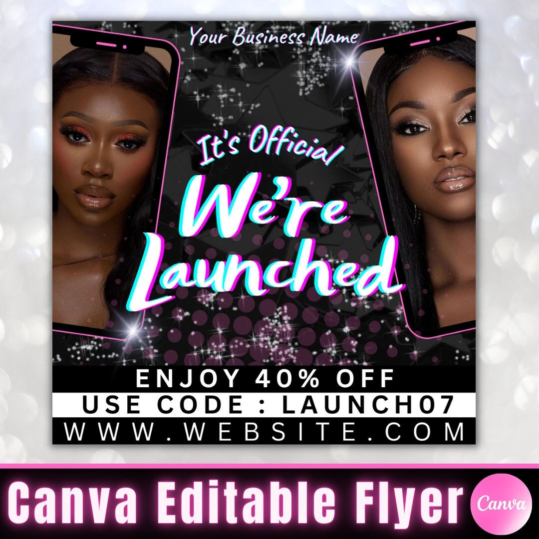 Custom We're Launched Flyer / DIY Canva Editable Social Media Instagram ...
