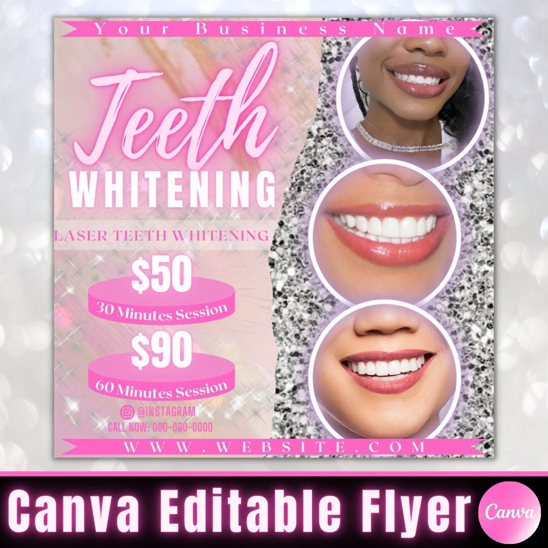 Teeth Whitening Flyer Whitening Post Teeth Whitening Marketing Teeth ...