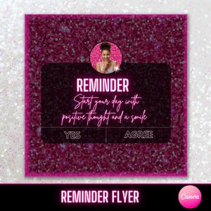 Reminder Flyer, Social Media Post, Printable Canva Editable Template ...