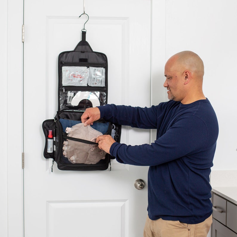 Ostomy Travel Bag XL: Hanging Toiletry Organizer - TSA Compliant - Etsy