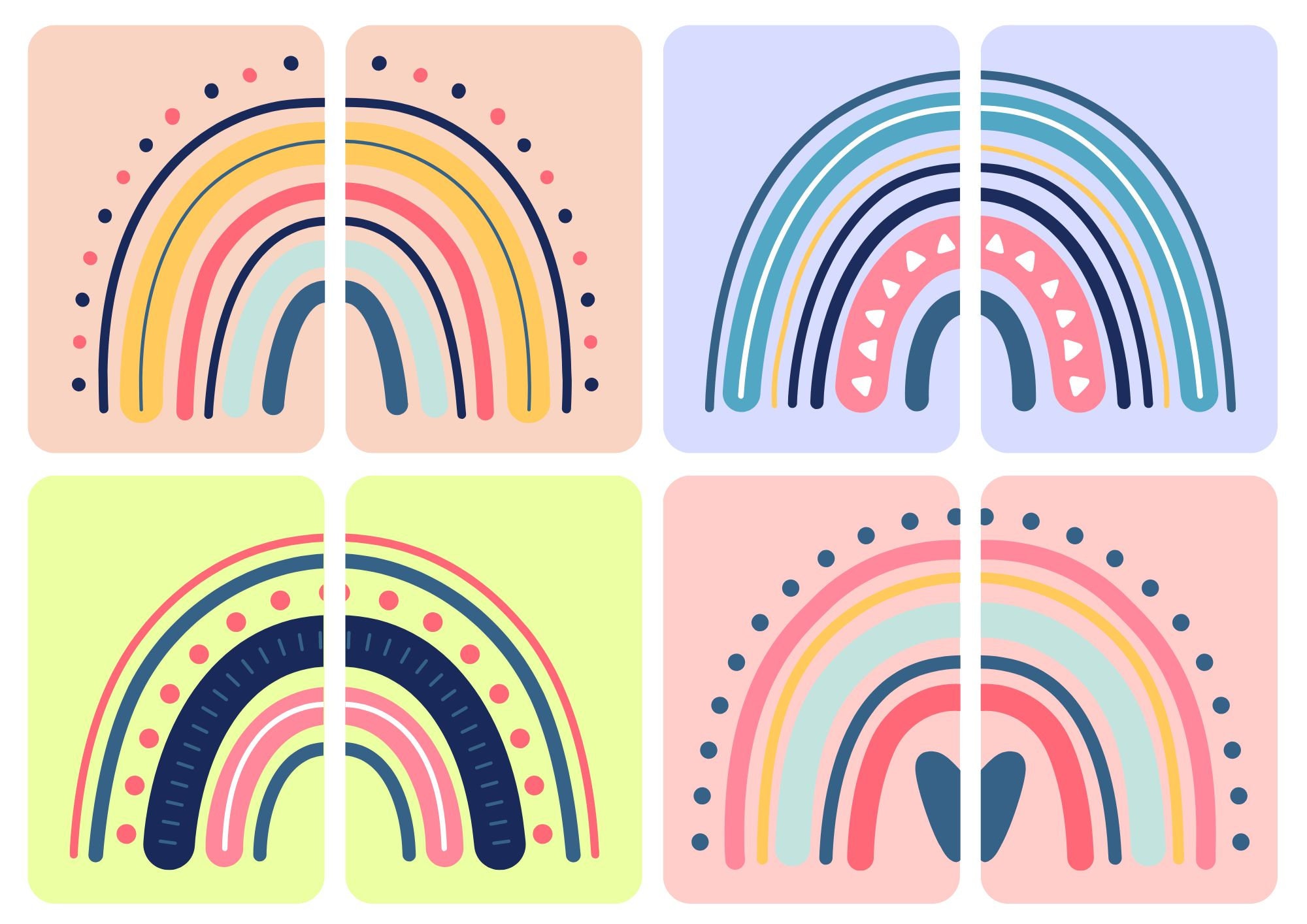 Printable Matching Card Set, 72 Picture Cards, Printable Toddler ...