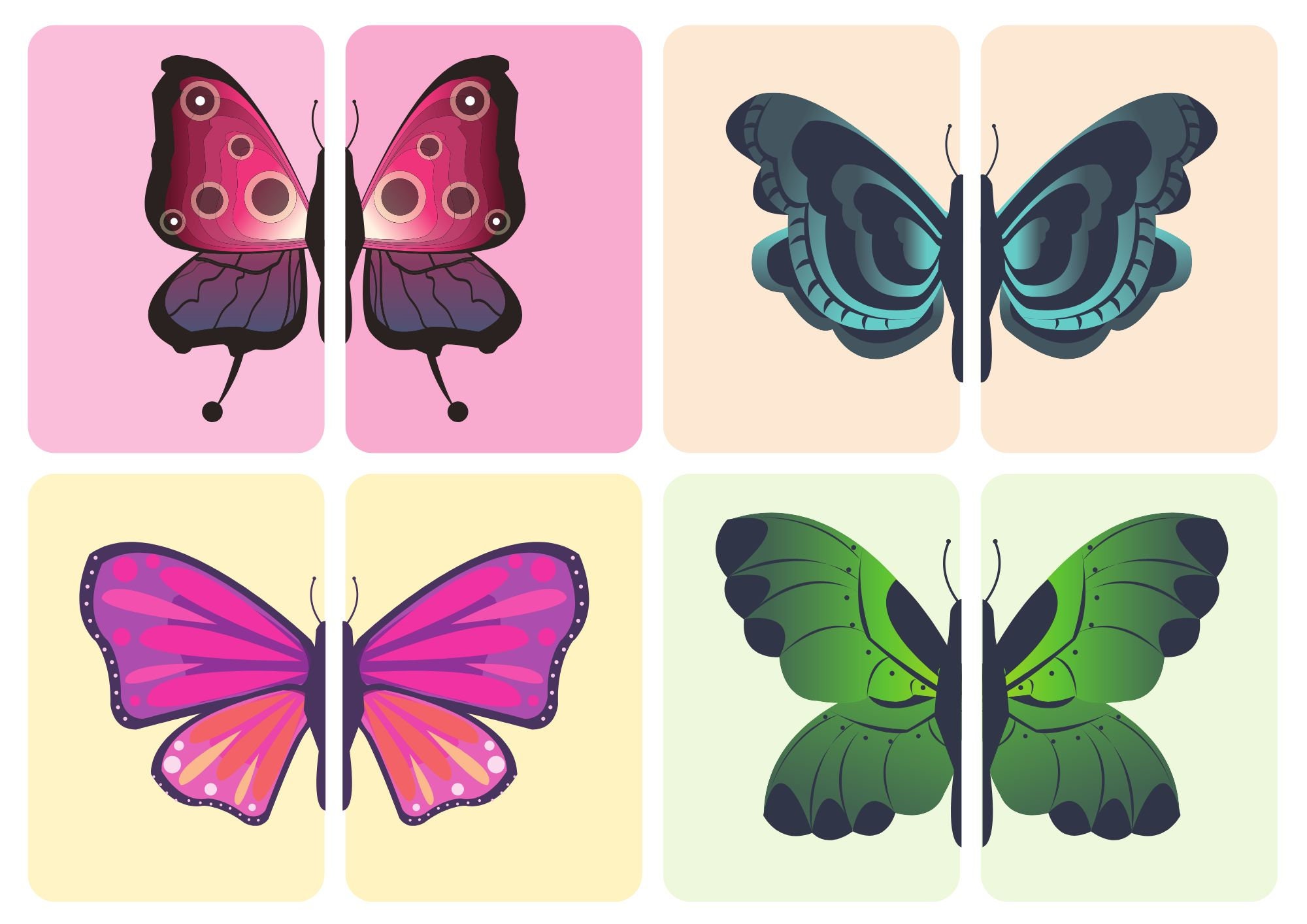 Printable Matching Card Set, 72 Picture Cards, Printable Toddler ...