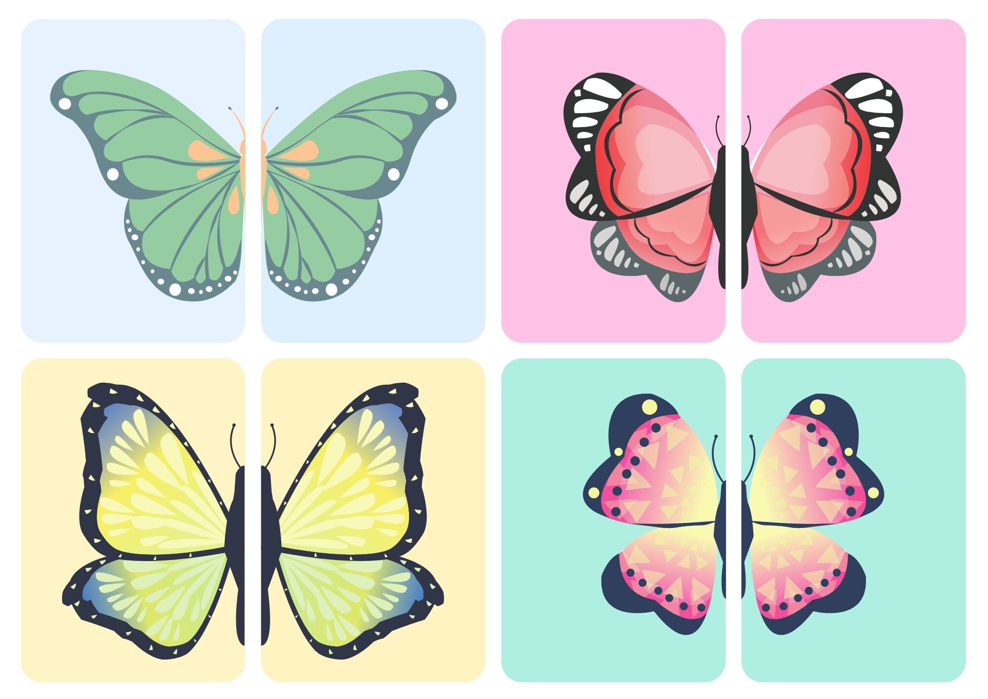 Printable Matching Card Set, 72 Picture Cards, Printable Toddler ...