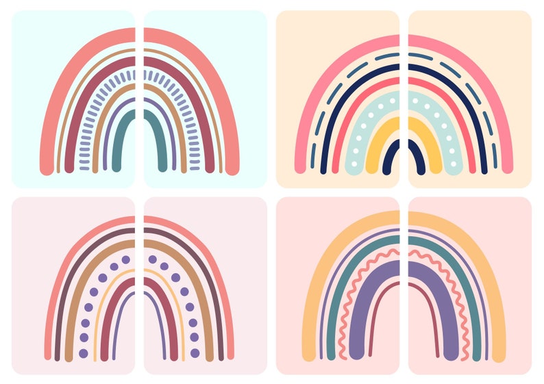 Printable Matching Card Set, 72 Picture Cards, Printable Toddler ...