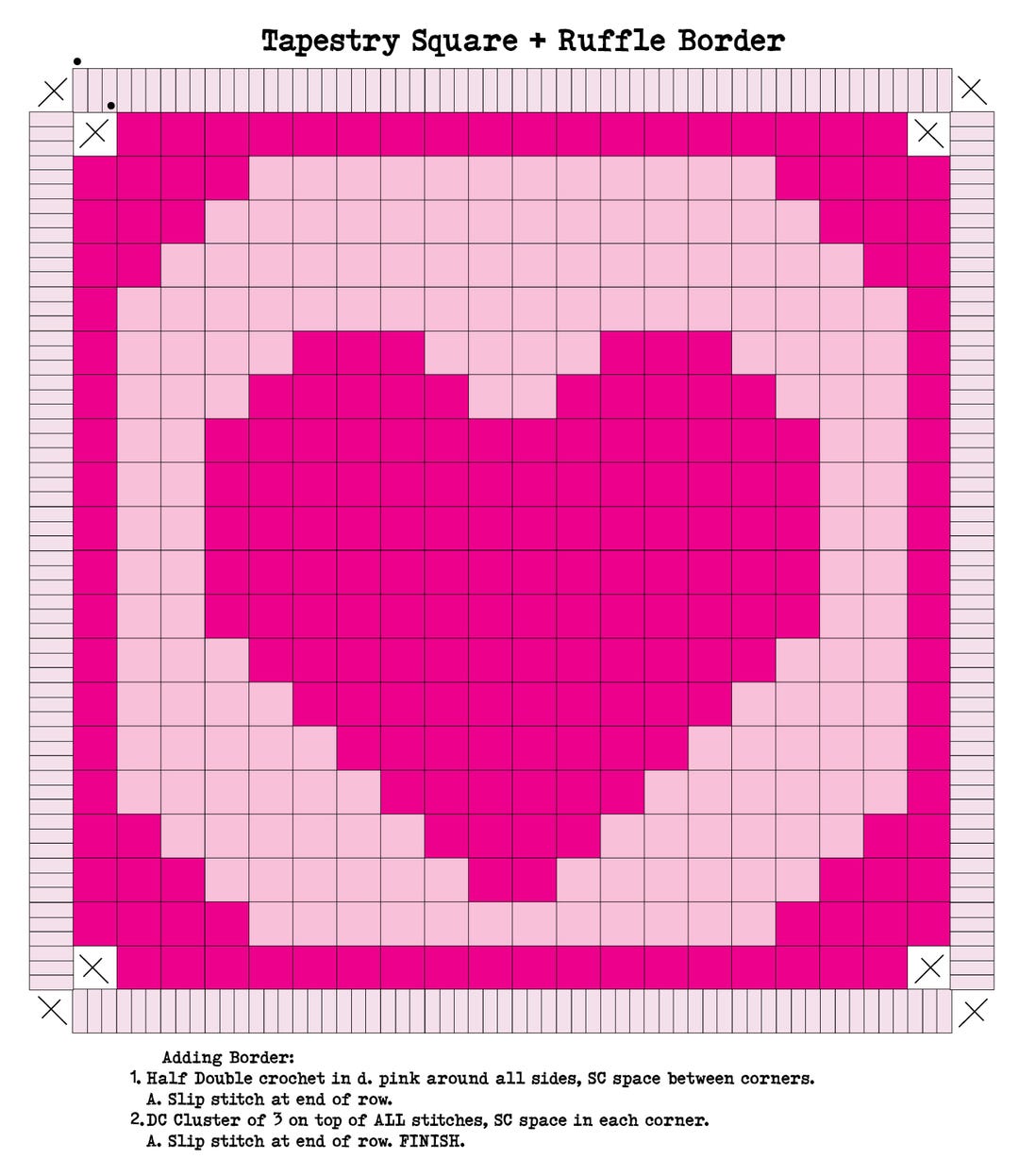 Heart Tapestry Crochet Pattern - Etsy