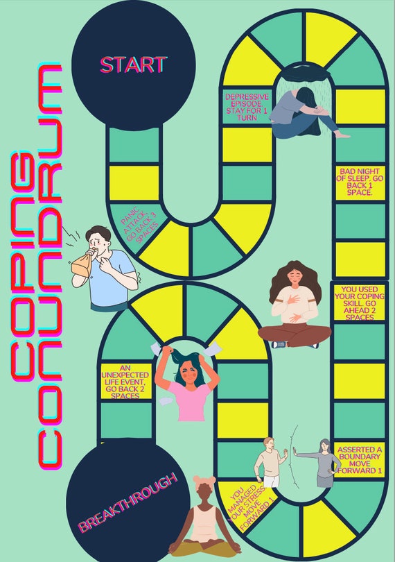 Coping Skills Board Game - Etsy
