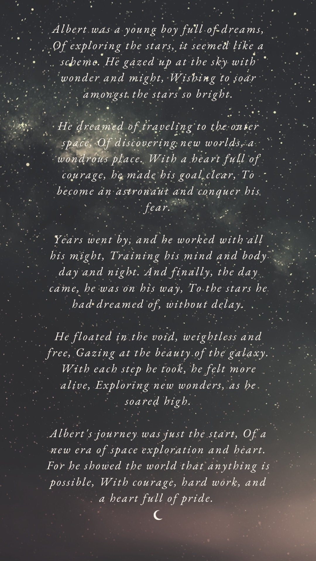 Personalized Space Poem - Etsy