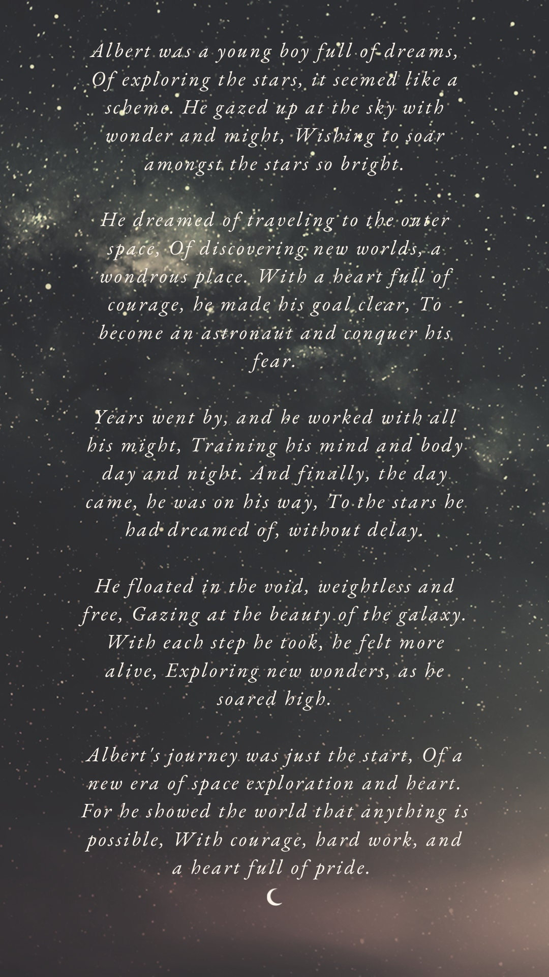 Personalized Space Poem - Etsy