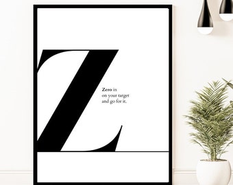 Letter M Printable Poster,motivational, Inspirational, Quote Wall Art ...