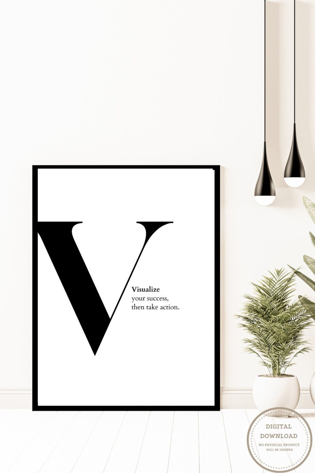 Letter V Printable Poster,motivational, Inspirational, Quote Wall Art ...