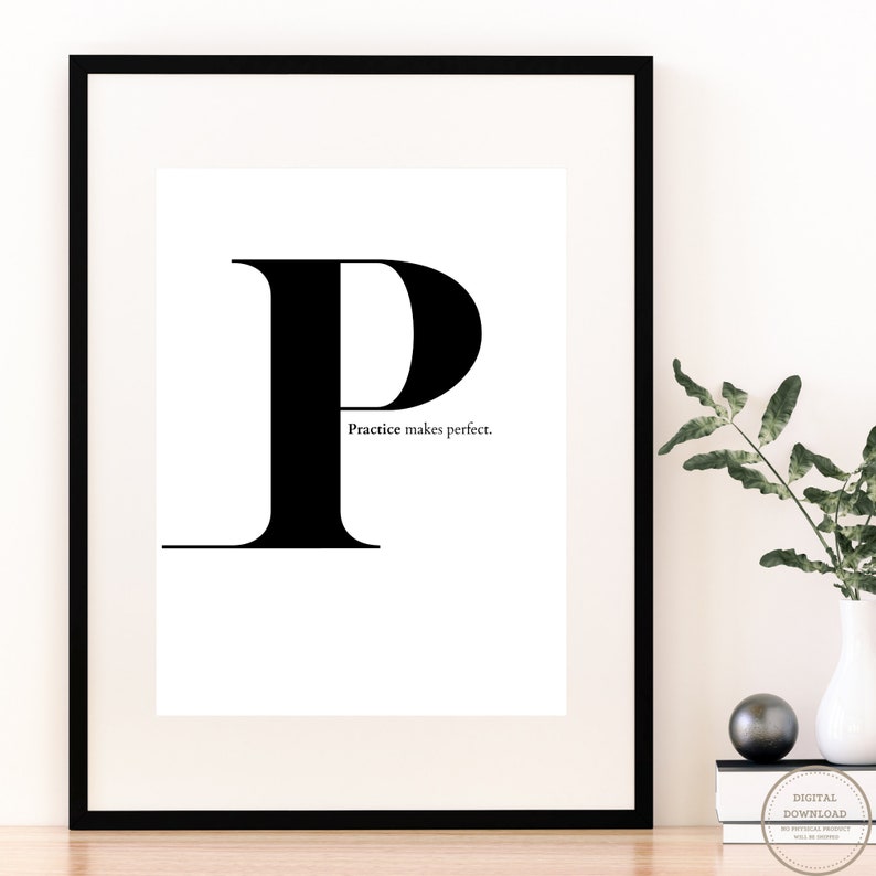 Letter P Printable Poster,motivational, Inspirational, Quote Wall Art ...