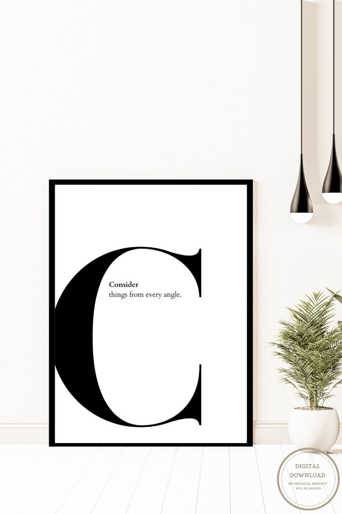 Letter C Printable Poster,motivational, Inspirational, Quote Wall Art ...