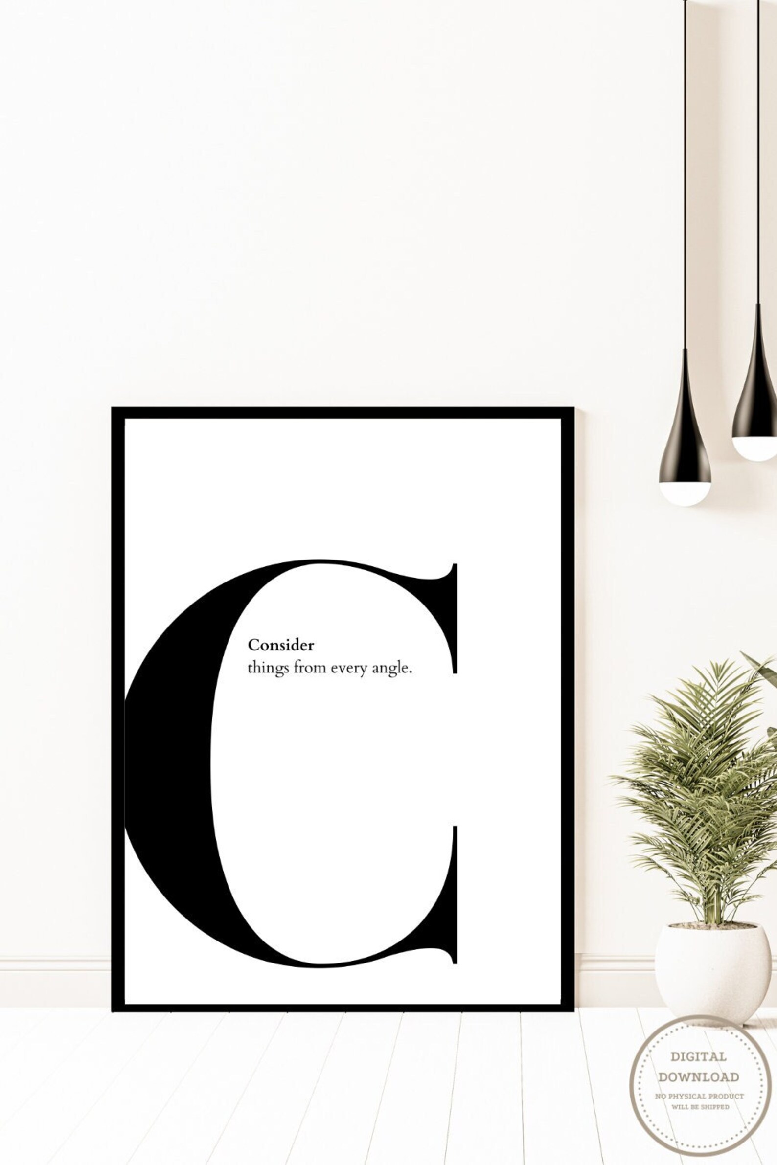 Letter C Printable Poster,motivational, Inspirational, Quote Wall Art ...
