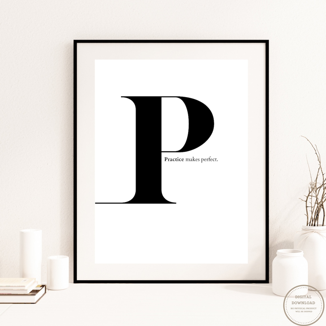 Letter P Printable Poster,motivational, Inspirational, Quote Wall Art ...