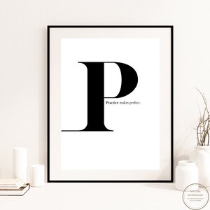 Letter P Printable Poster,motivational, Inspirational, Quote Wall Art ...