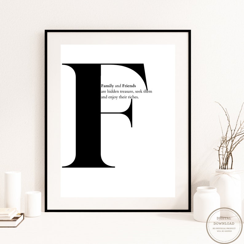 Letter F Printable Postermotivational Inspirational Quote - Etsy