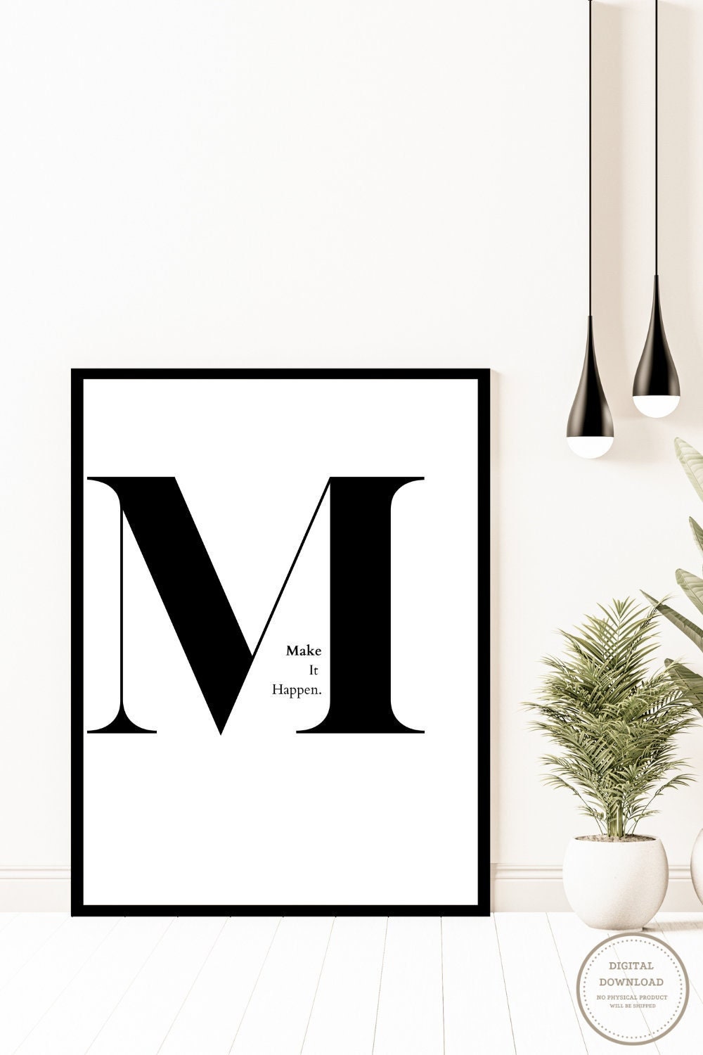 Letter M Printable Poster,motivational, Inspirational, Quote Wall Art ...