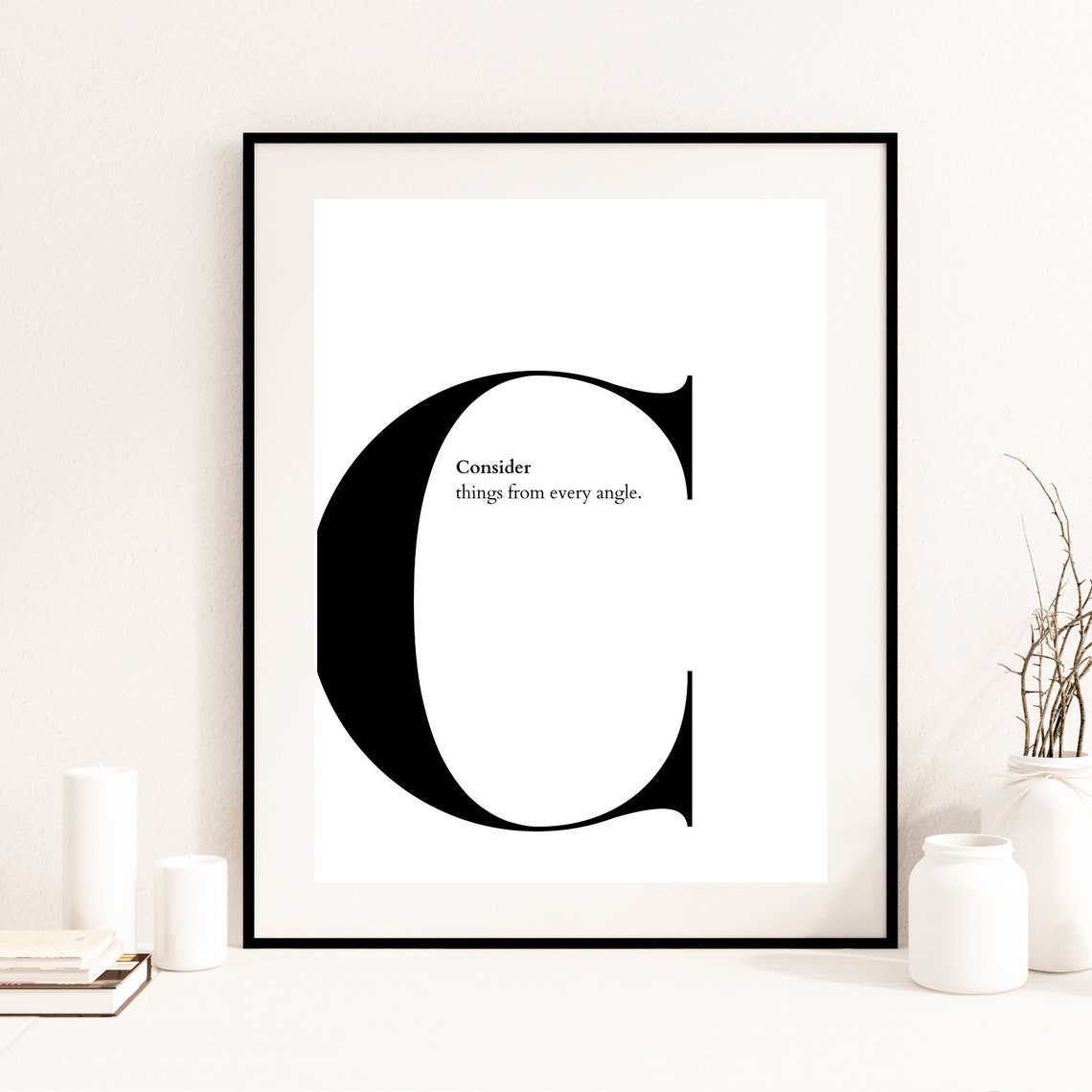 Letter C Printable Poster,motivational, Inspirational, Quote Wall Art ...