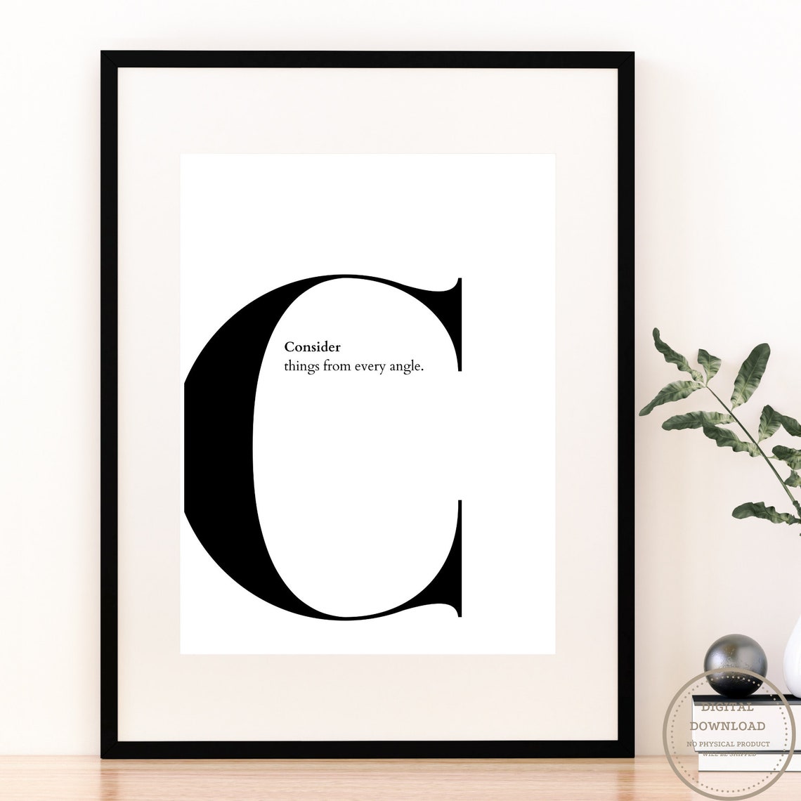 Letter C Printable Poster,motivational, Inspirational, Quote Wall Art ...