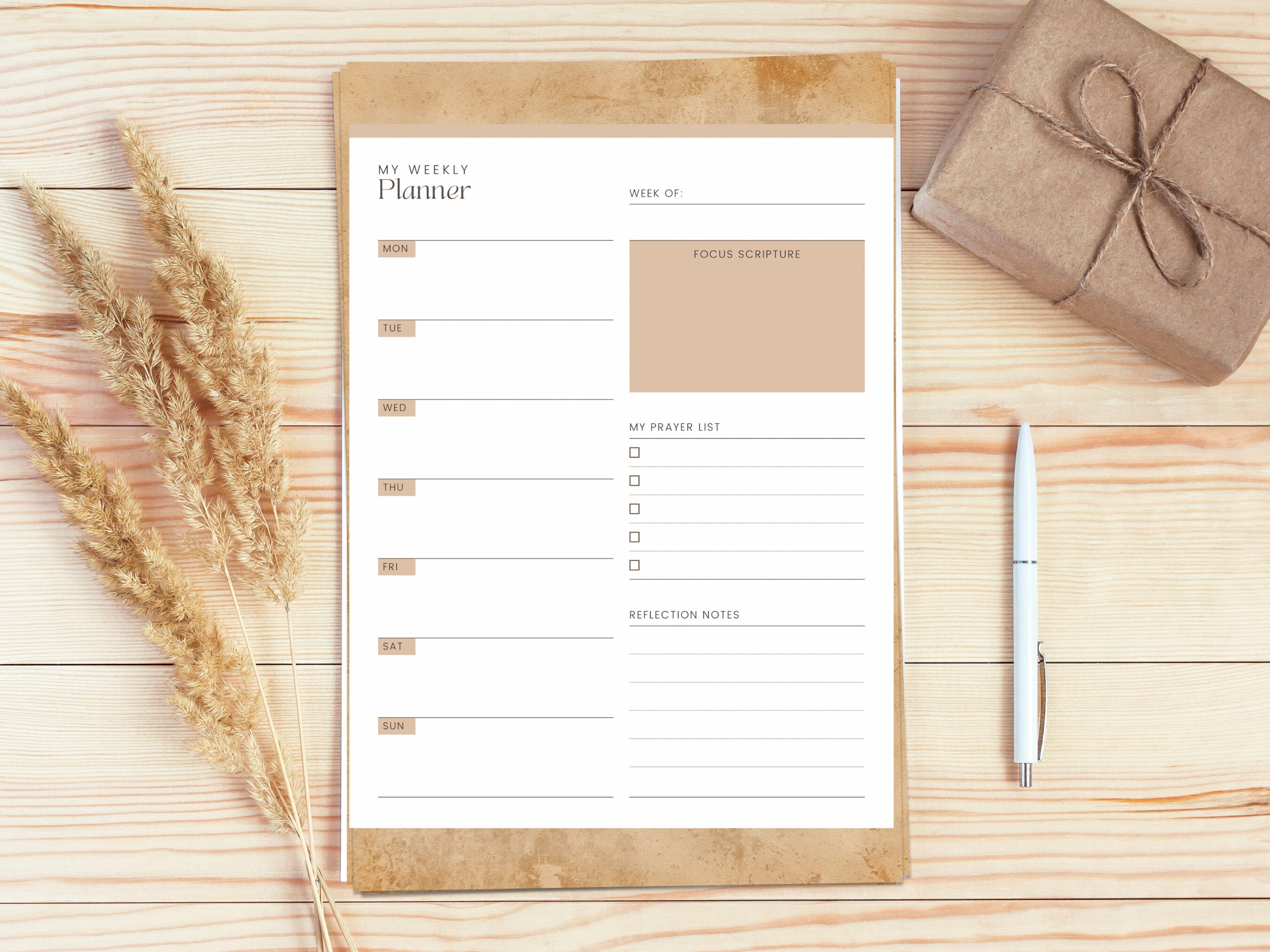 Christian Weekly Printable Planner Faith Planner PDF - Etsy