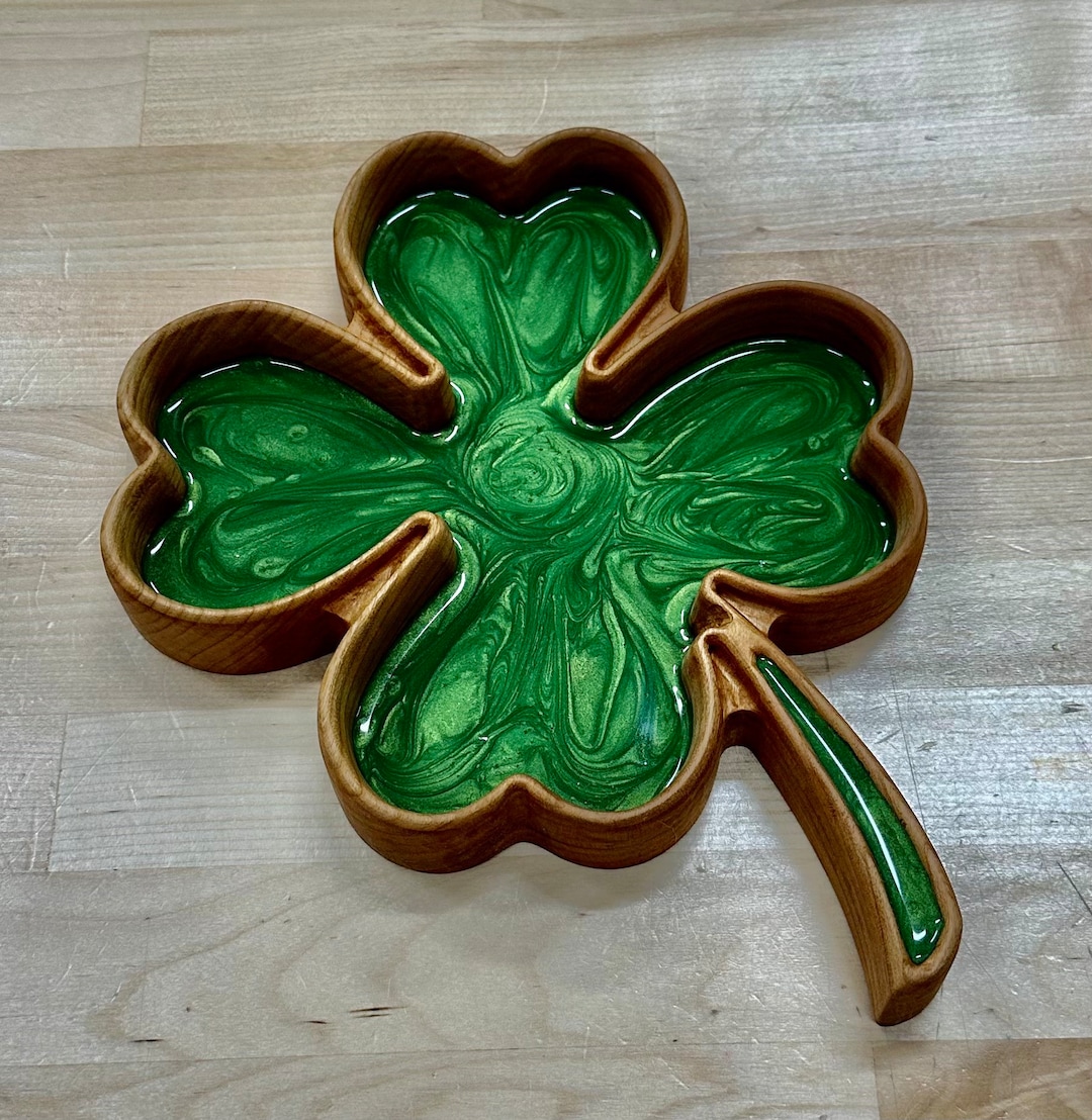 Shamrock Four Leaf Clover Tray - Etsy
